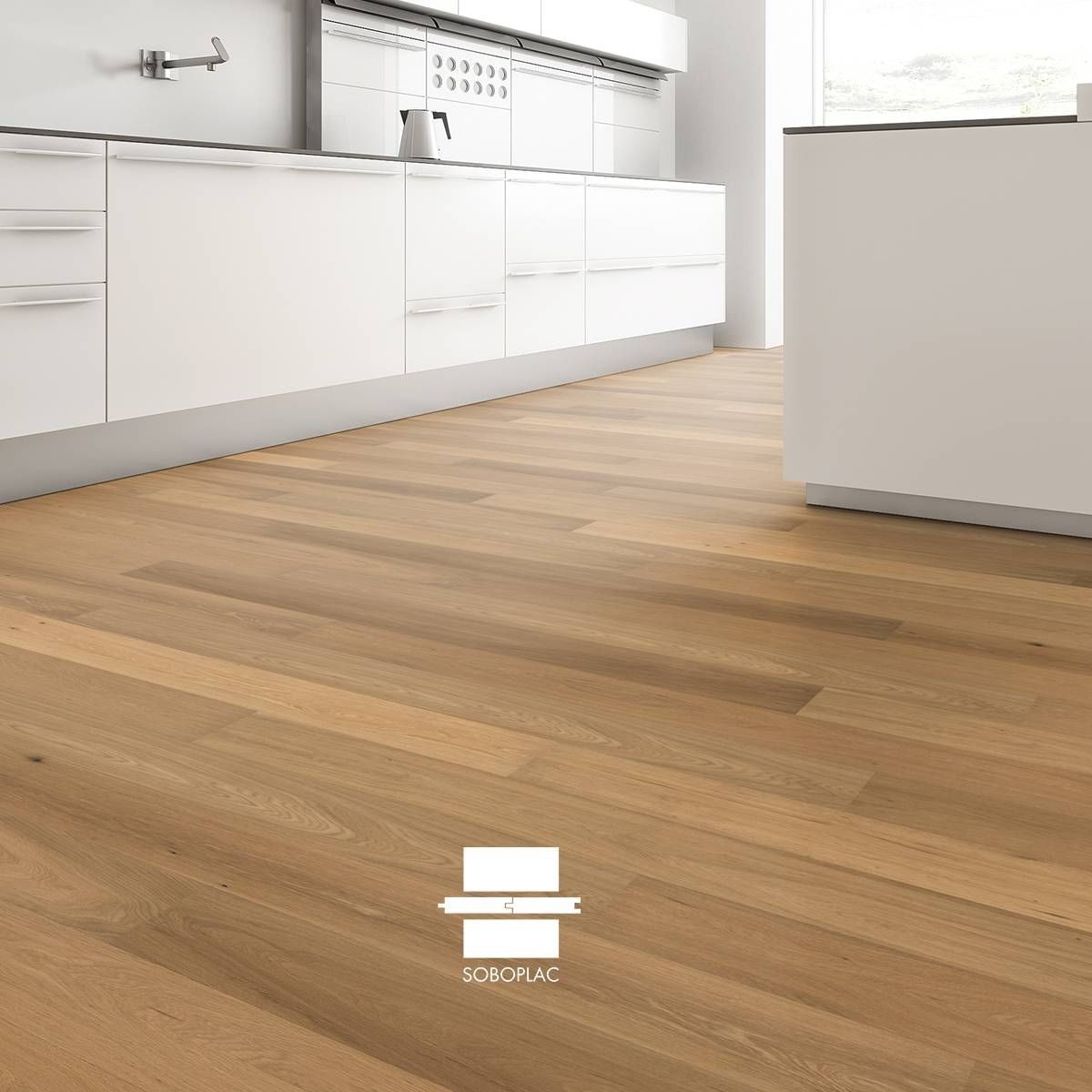 Semi-solid parquet floor - Robusto Avenue Foch 90 - SOBOPLAC - oak ...