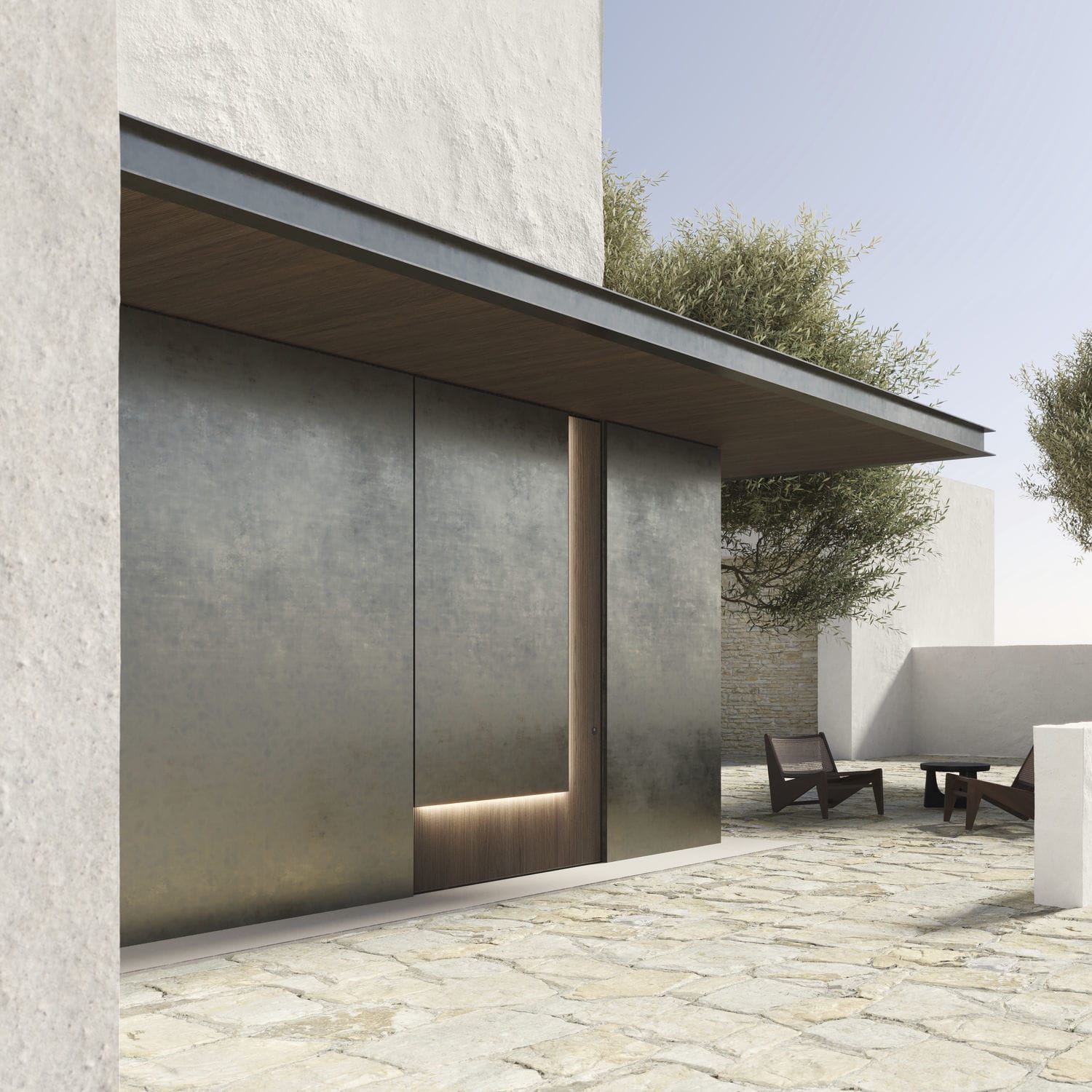 Armored door - AXIAL - SCRIGNO - entry / aluminum / steel