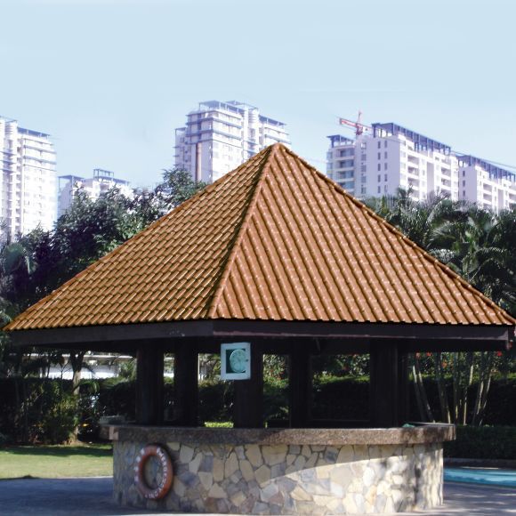 Rounded roofing sheet - COVERITE® - SEDPA - PVC / roof tile look / thermal