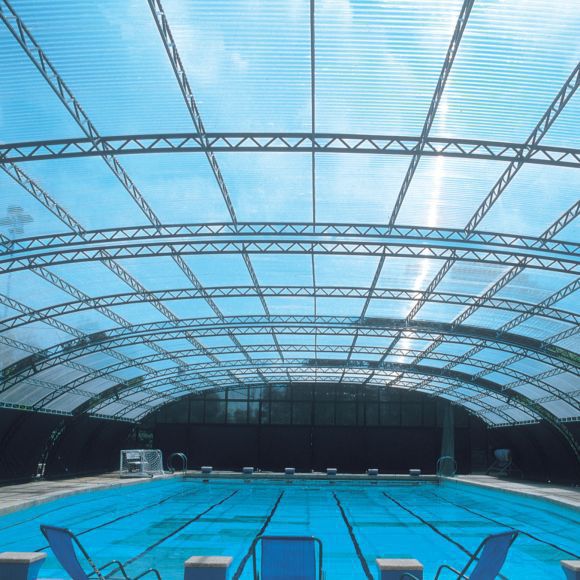 Rounded roofing sheet - CARBO SP® - SEDPA - polycarbonate / thermal ...