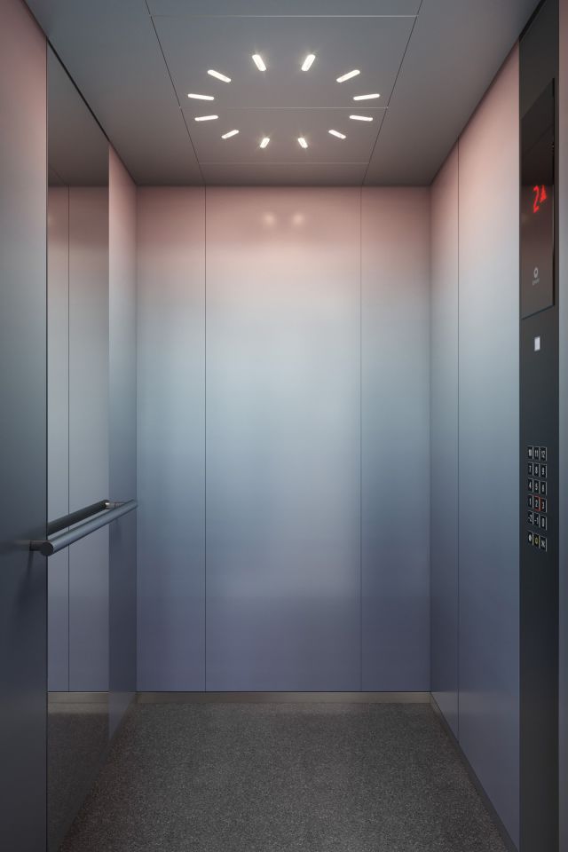 Electric elevator - 6500 - Schindler - commercial / for high-rise buildings / for hospital