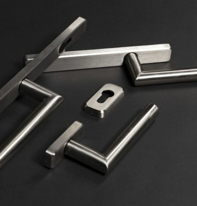 Door handle - CONTOUR - Reynaers Aluminium - steel / contemporary / home