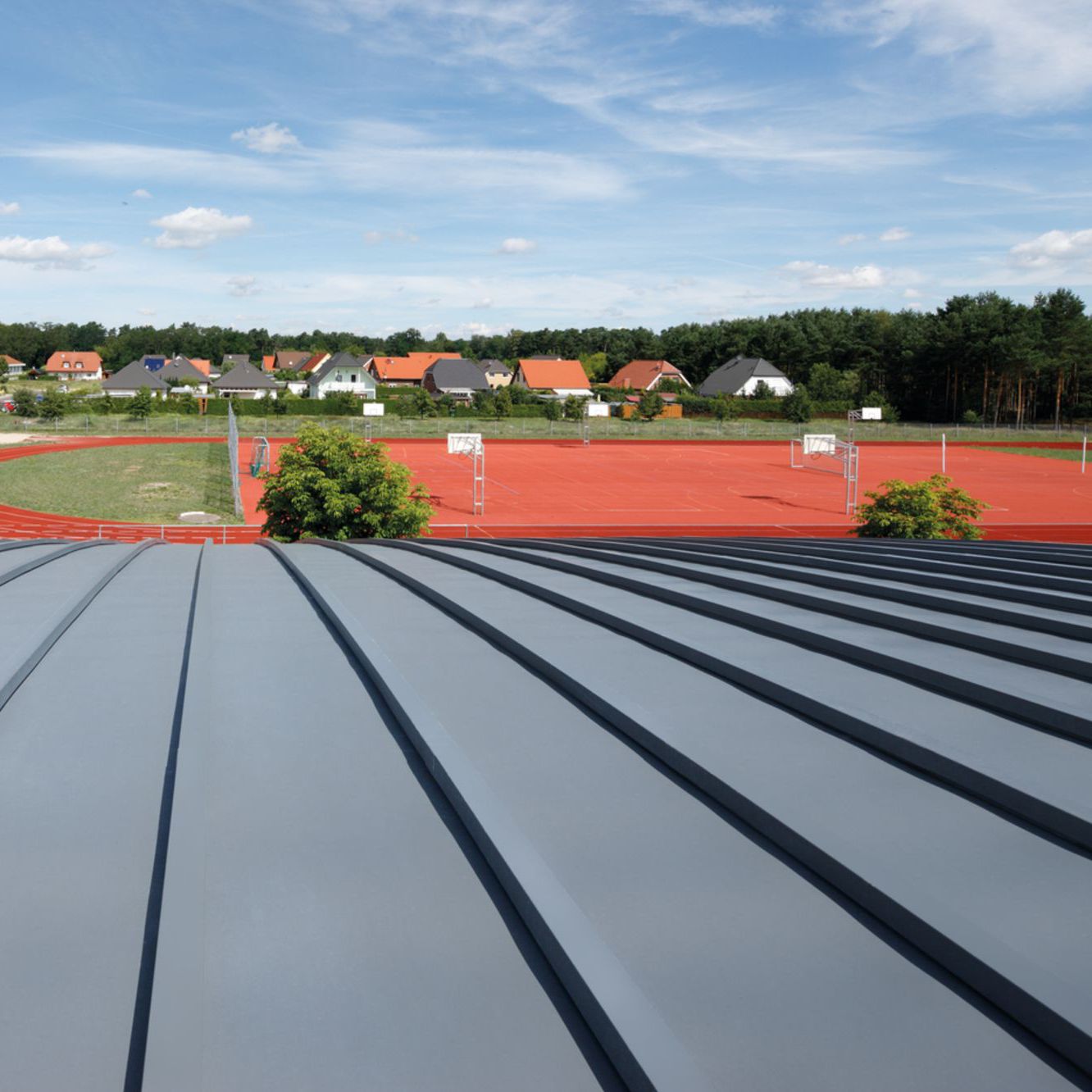 Ribbed sheet metal - CLICK ROLL CAPS - RHEINZINK - steel / zinc / 3D