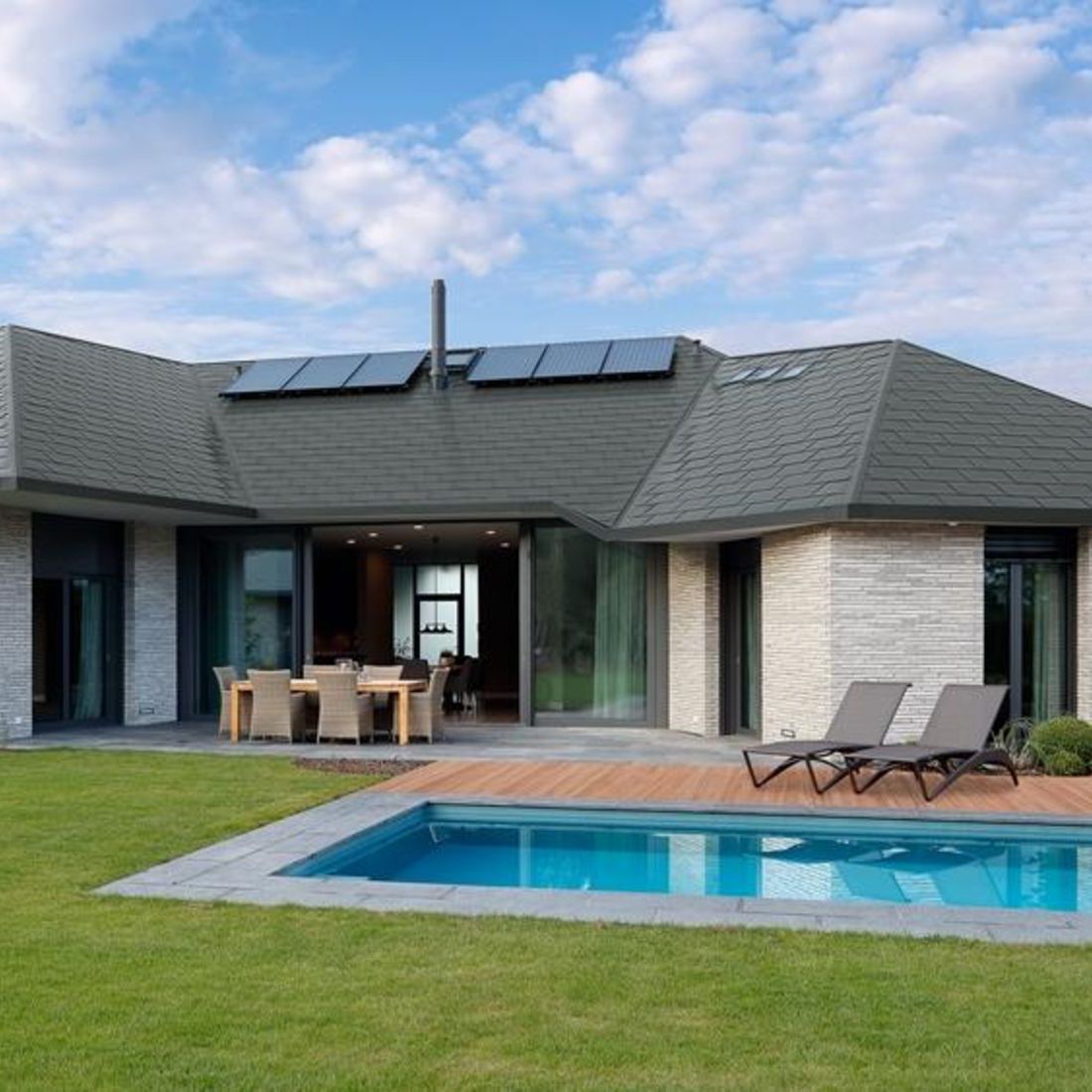 Flat roofing - LOCK - RHEINZINK - zinc / roof tile look / slate look