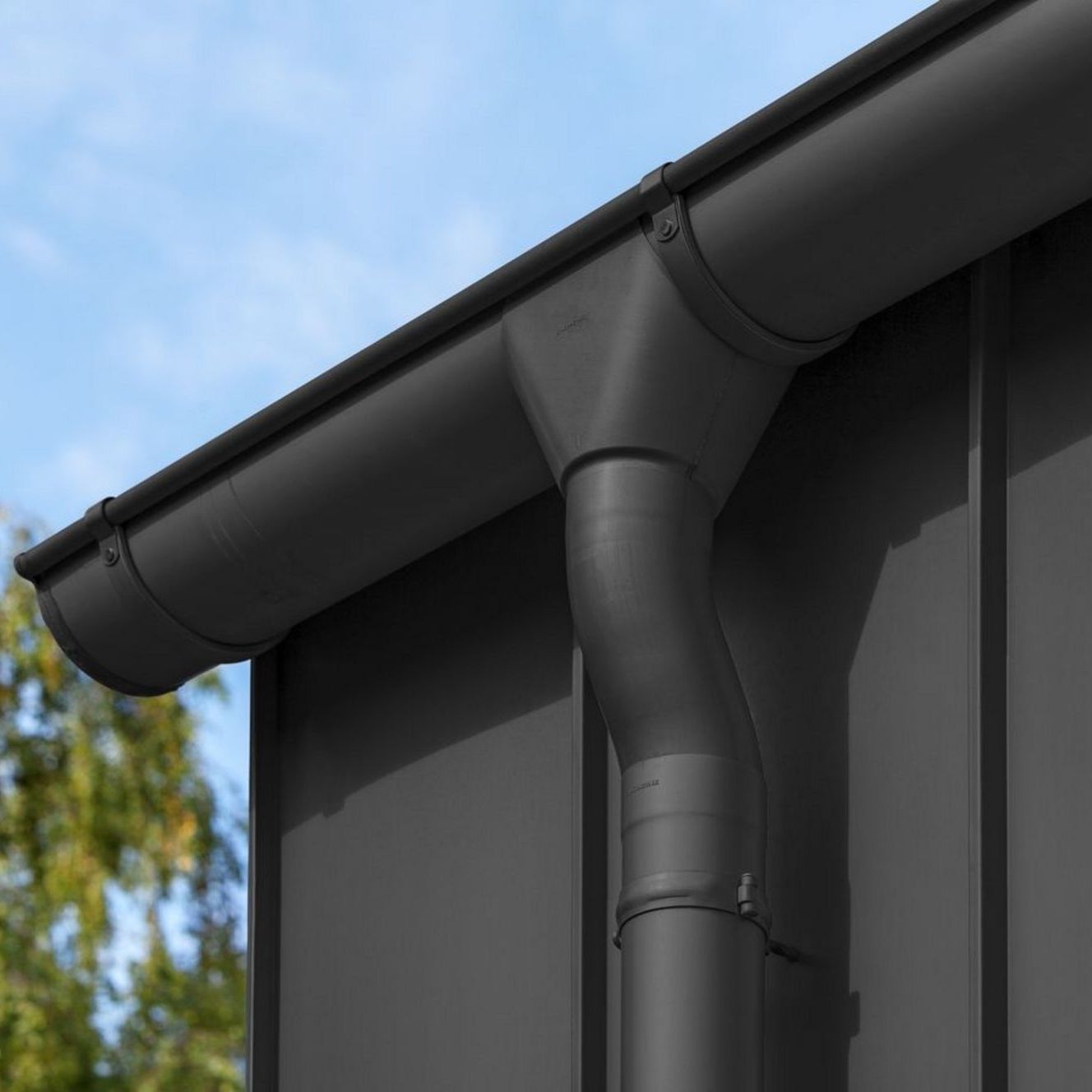 Zinc-titanium roof gutter - GRANUM - RHEINZINK - semicircular