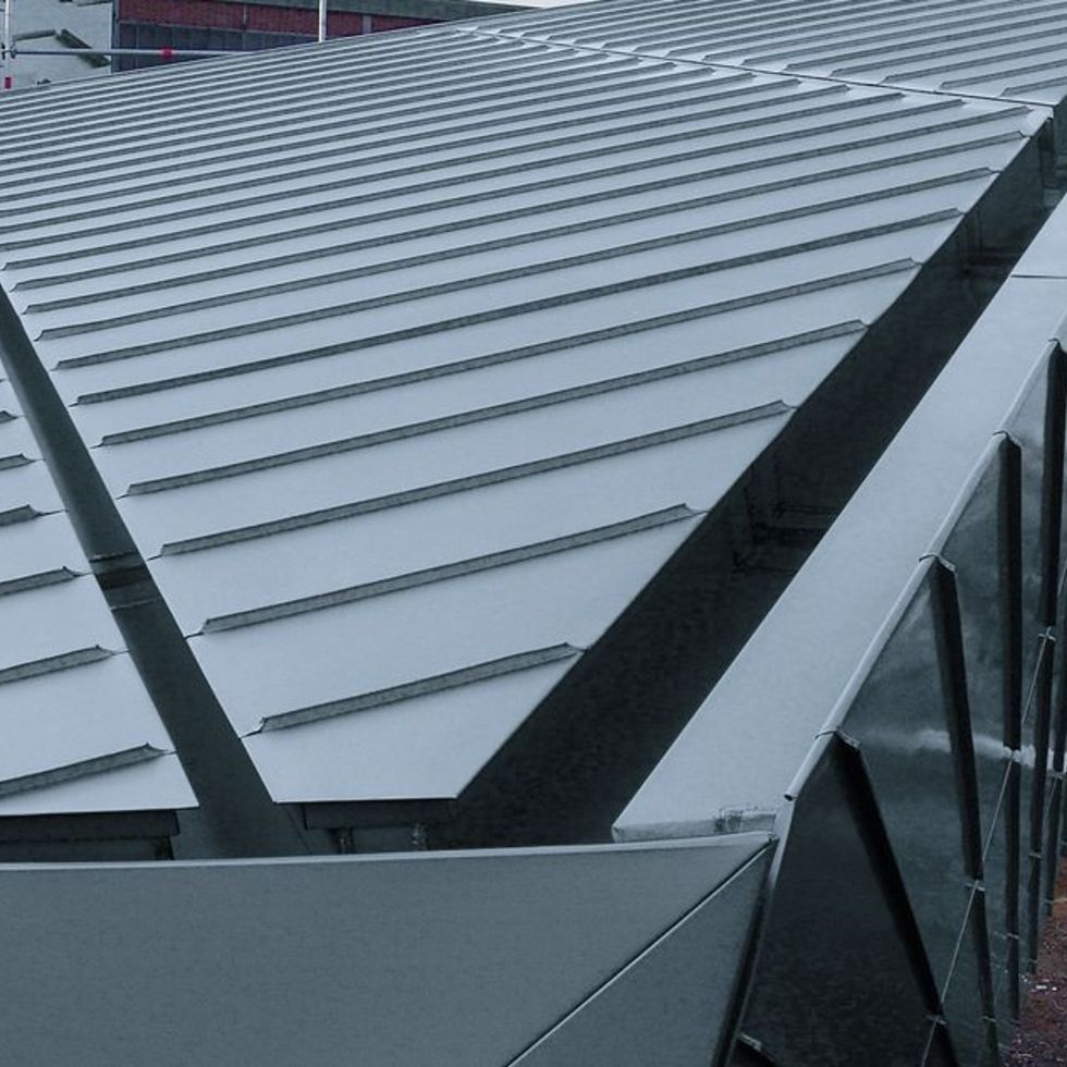 Zinc-titanium gutter end - INTERNAL - RHEINZINK - square / maintenance-free