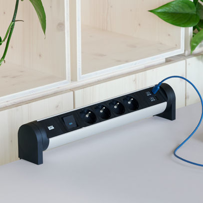 Power socket - CYCLE - BACHMANN - multiple / desk / floor