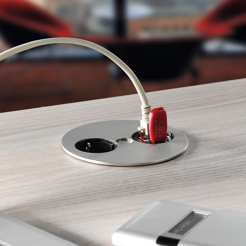 Power socket - TWIST - BACHMANN - USB / double / countertop