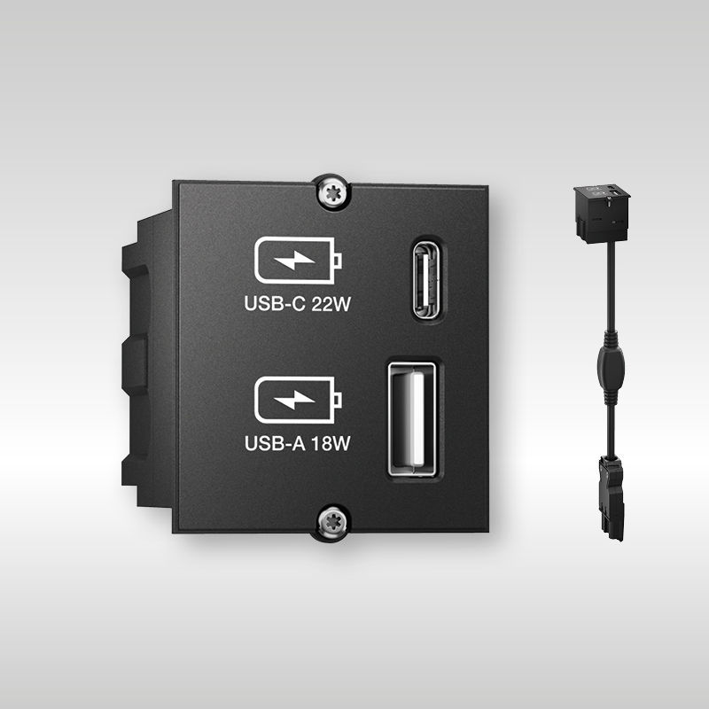 USB socket - USB-A&C CUSTOM MODULE - BACHMANN - double / countertop ...