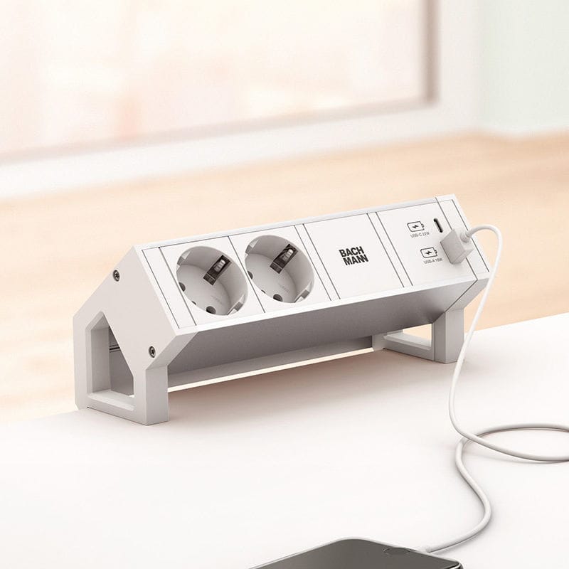 Power socket - DESK 2 - BACHMANN - USB / HDMI / double