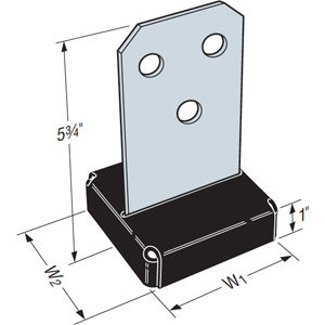 Precast column base plate - CPTZ - SIMPSON Strong-Tie - for wooden ...