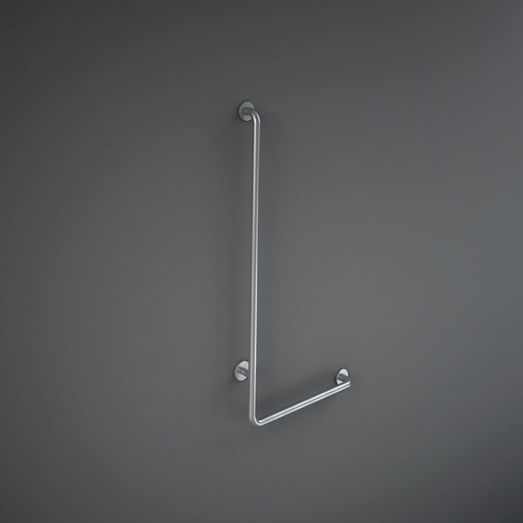 Stainless steel grab bar - RAK-Silver - RAK Ceramics - L-shaped / wall ...