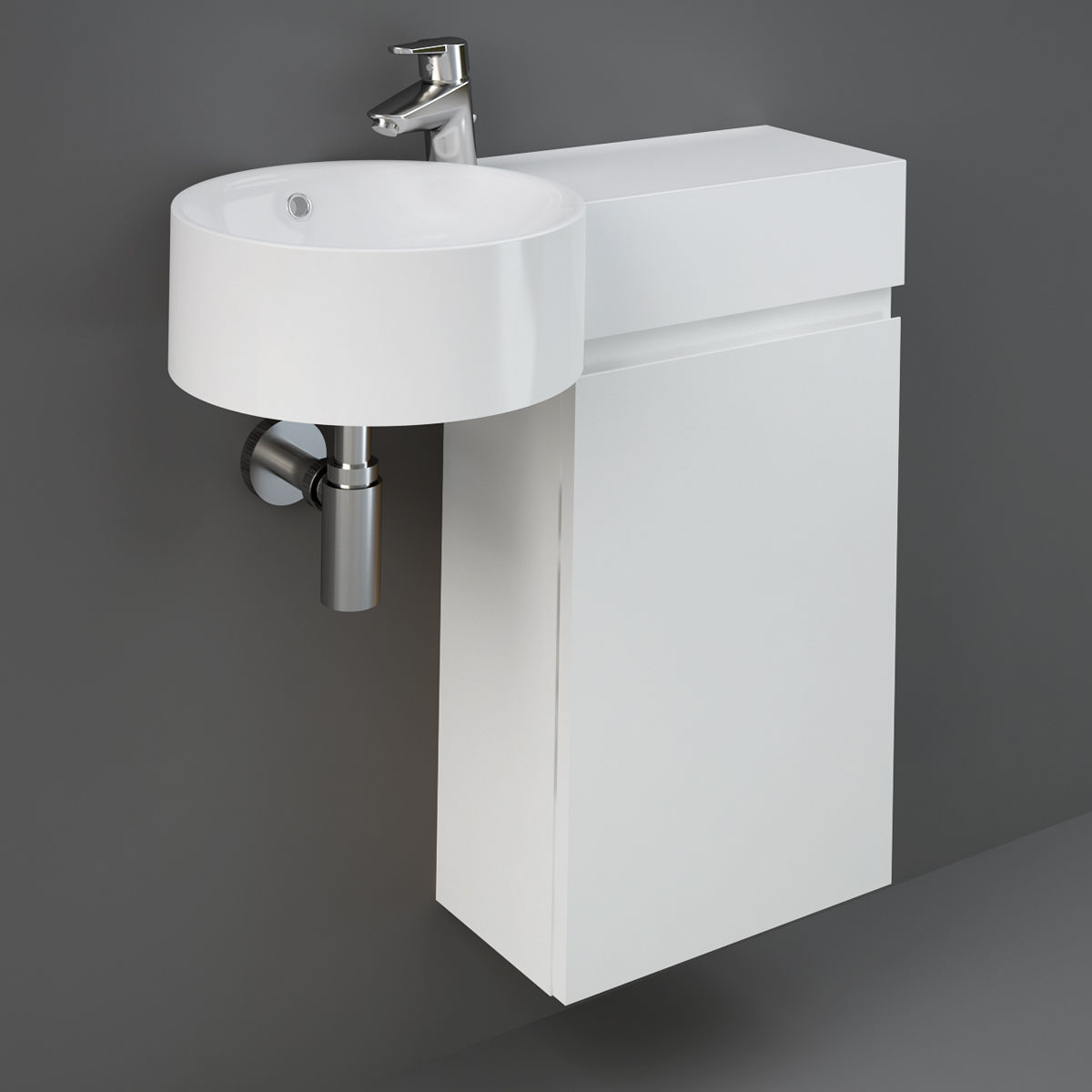 Wall-mounted washbasin - RAK-PETIT - RAK Ceramics - ceramic / with ...