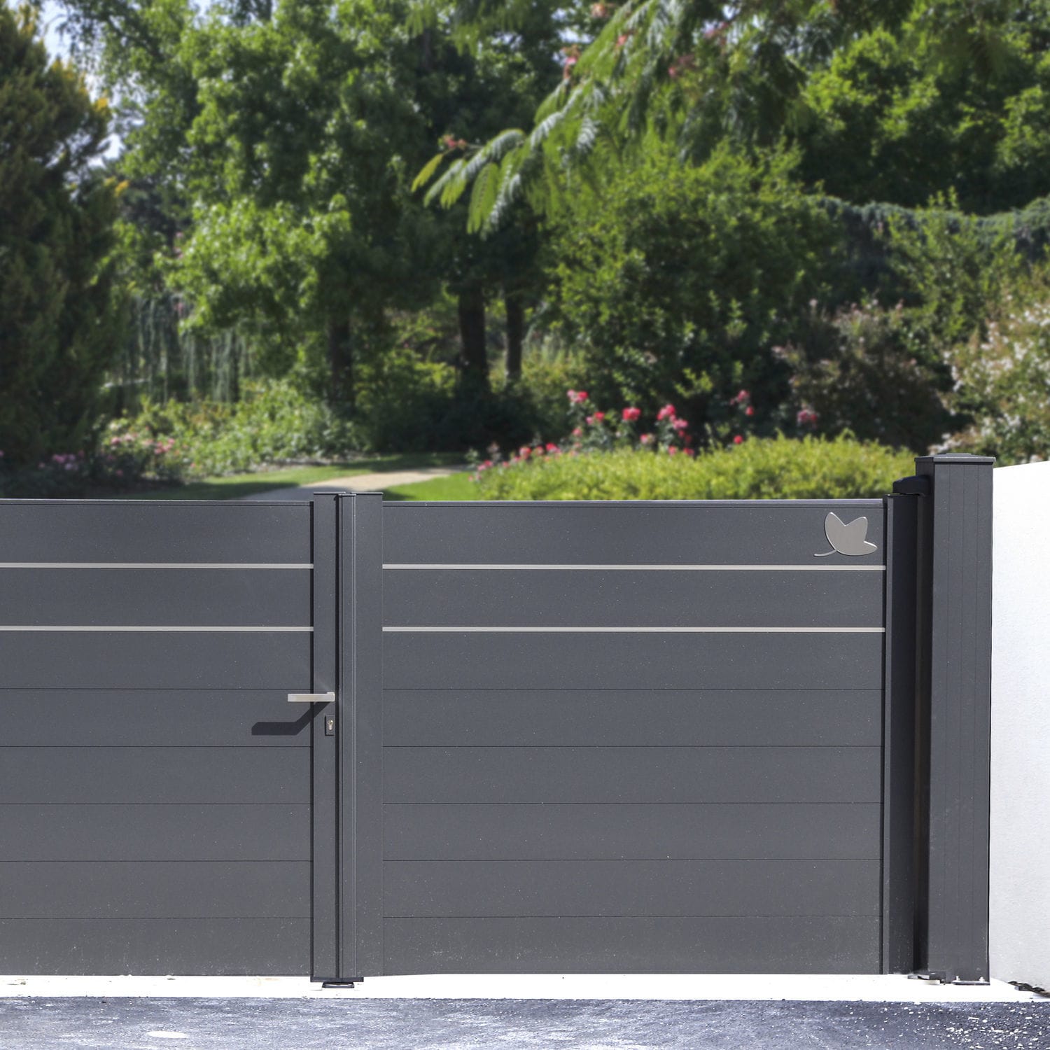 Swing gate - WOLF® - PROFILS SYTEMES - sliding / aluminum / stainless steel