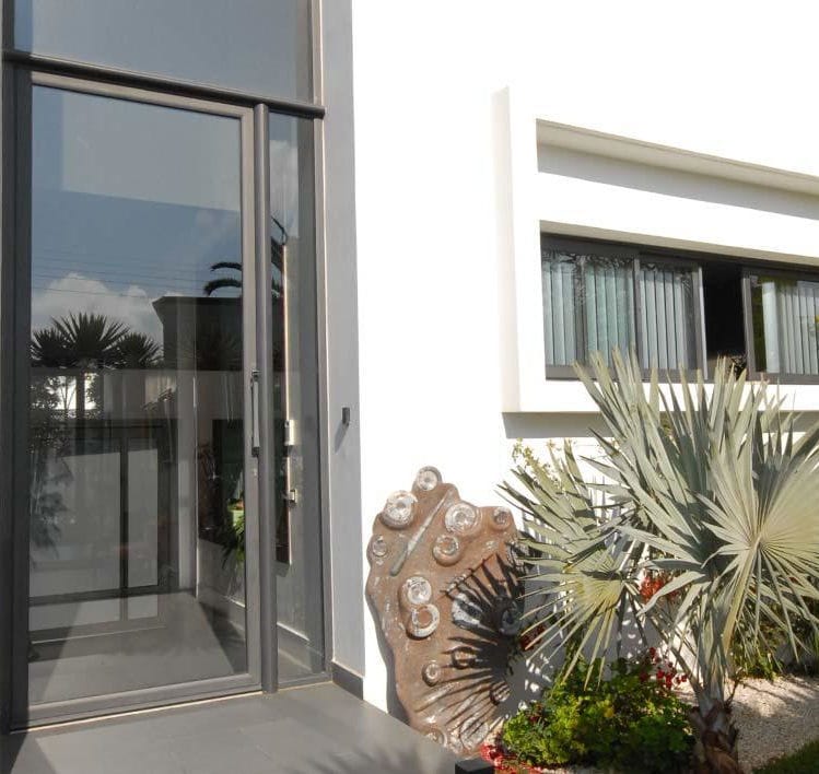 Entry door - DZAO® - PROFILS SYTEMES - glass / aluminum / swing Entry door - DZAO® - PROFILS SYTEMES - glass / aluminum / swing