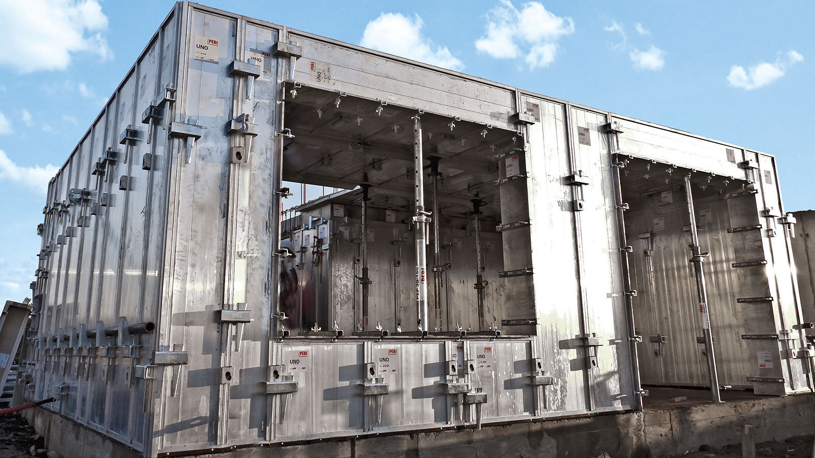 Modular formwork - UNO - PERI S.A.S. - steel / wall