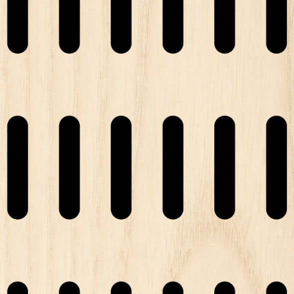 Ceiling acoustic panel - SLOTS - OBERFLEX - for wall / wooden / rectangular