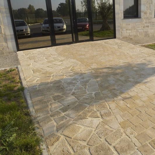 Stone paving - OPUS INCERTUM - OCCITANIE PIERRES - outdoor / patio / garden
