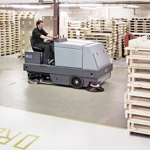 Ride-on power sweeper-scrubber - CR1500 LPG - NILFISK