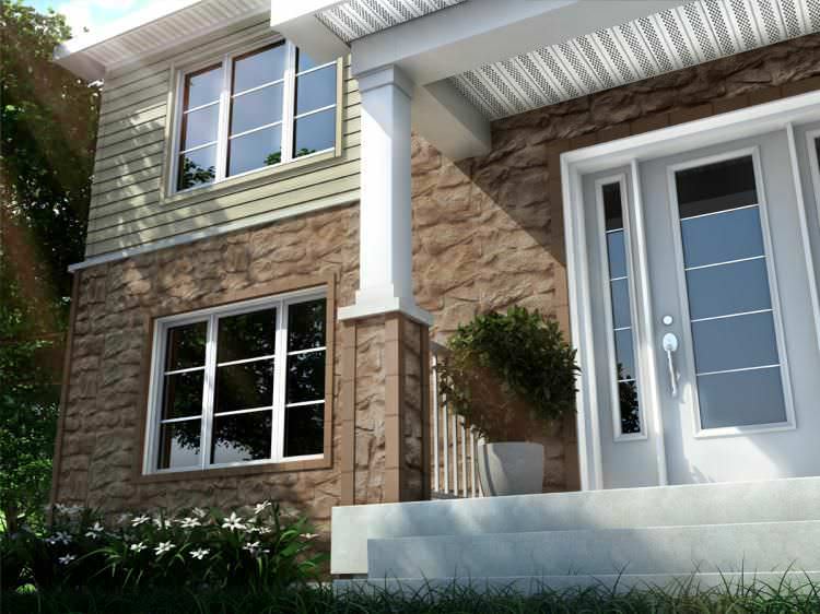 Panel cladding - NOVISTONE™ FS - NOVIK - polymer / textured / stone look