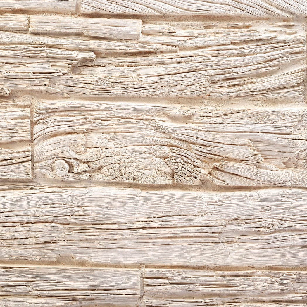 Polyester decorative panel - HORIZONTAL WOODEN SLEEPERS OFF-WHITE - MSD ...