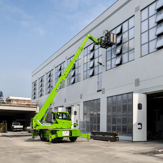 Loading telehandler - Roto 50.21 - MERLO - handling / lifting / rotating
