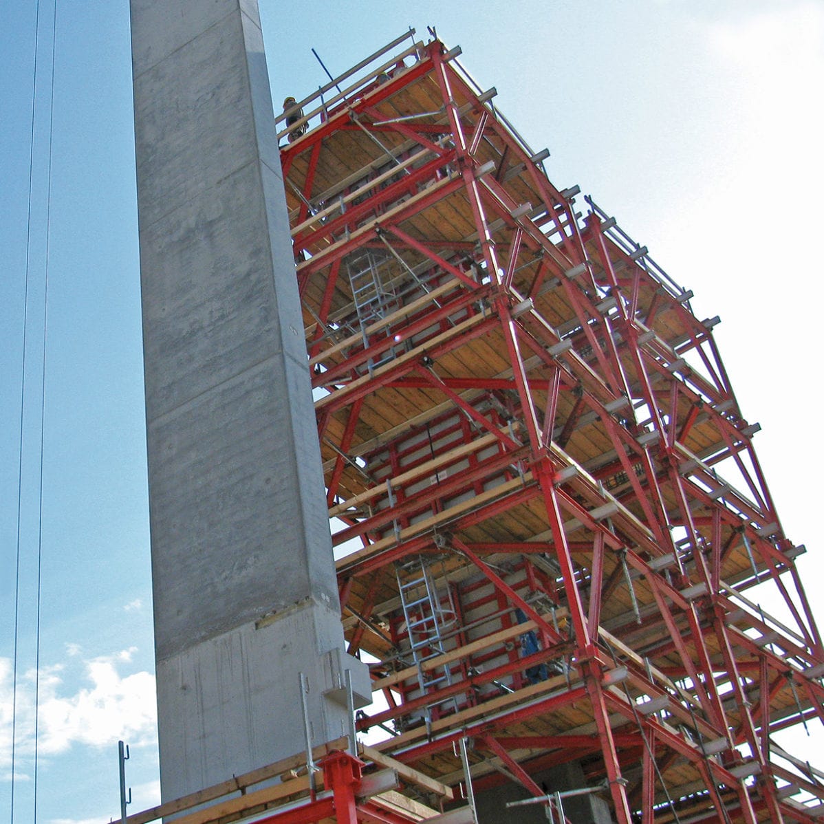 Wooden scaffolding - SPACE - Meva - metal / high