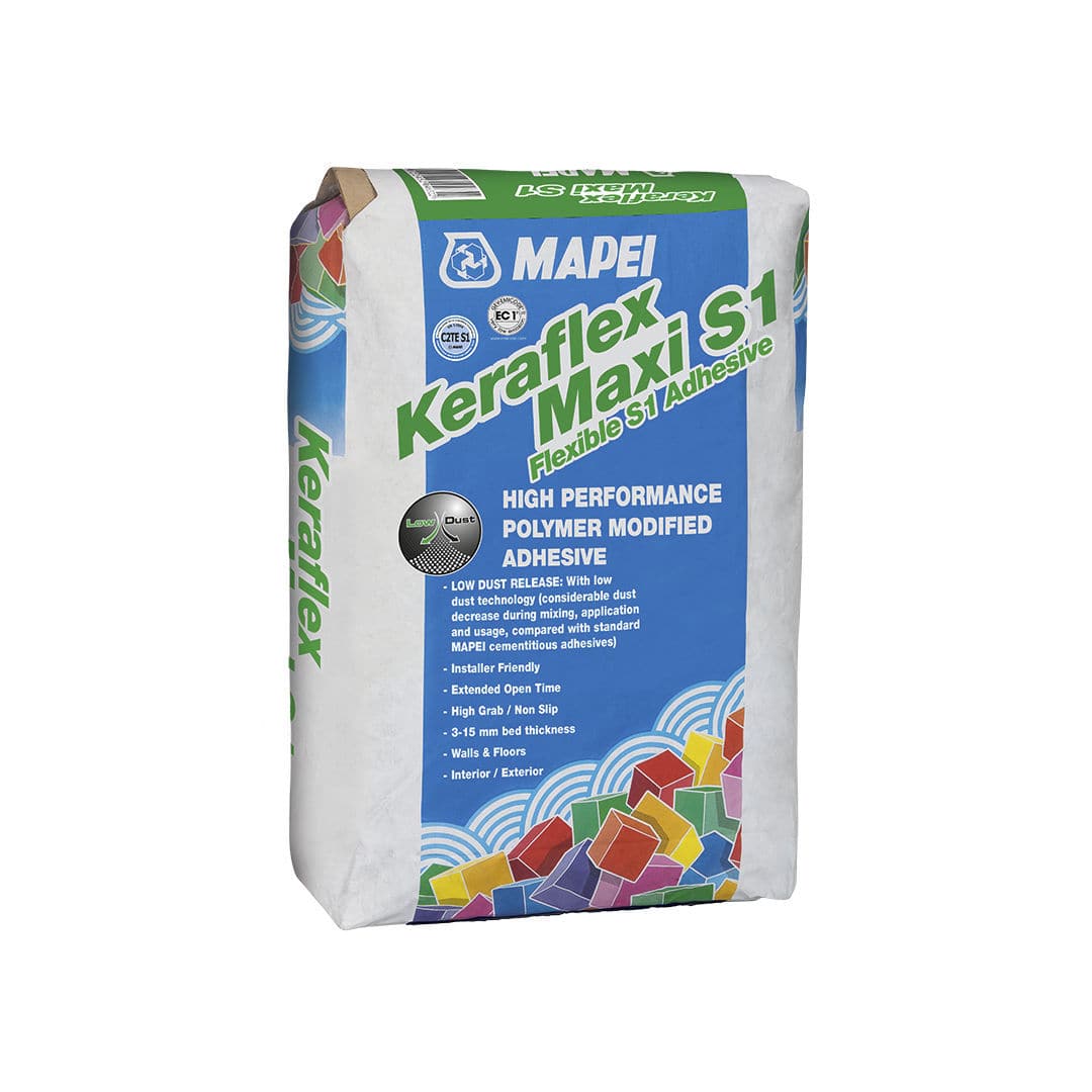 Fixing adhesive mortar - KERAFLEX MAXI S1 - MAPEI - for tile ...