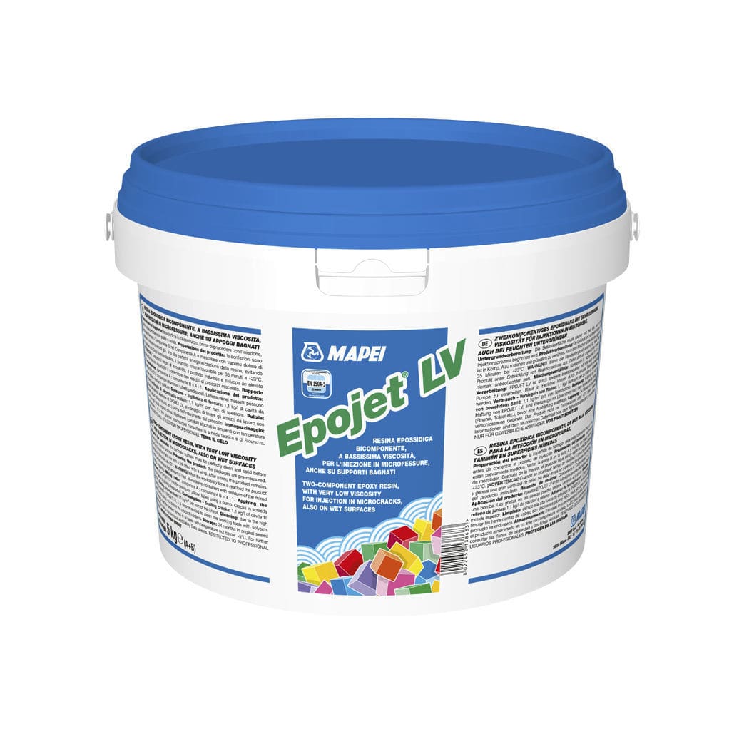 Resin resin injection system - EPOJET LV - MAPEI - for masonry restoration