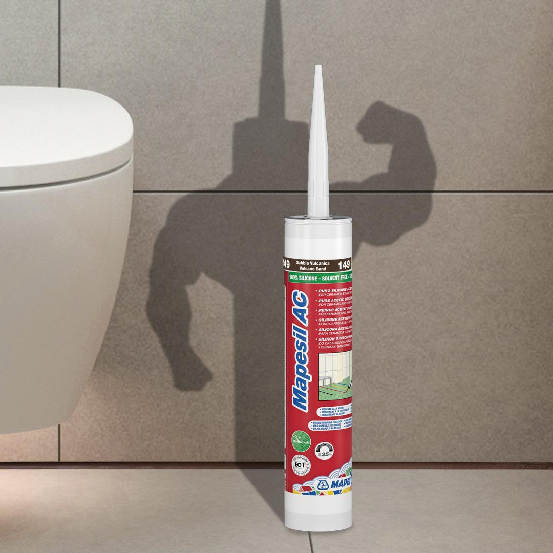 Elastic sealant - MAPESIL AC - MAPEI - silicone resin / for swimming ...