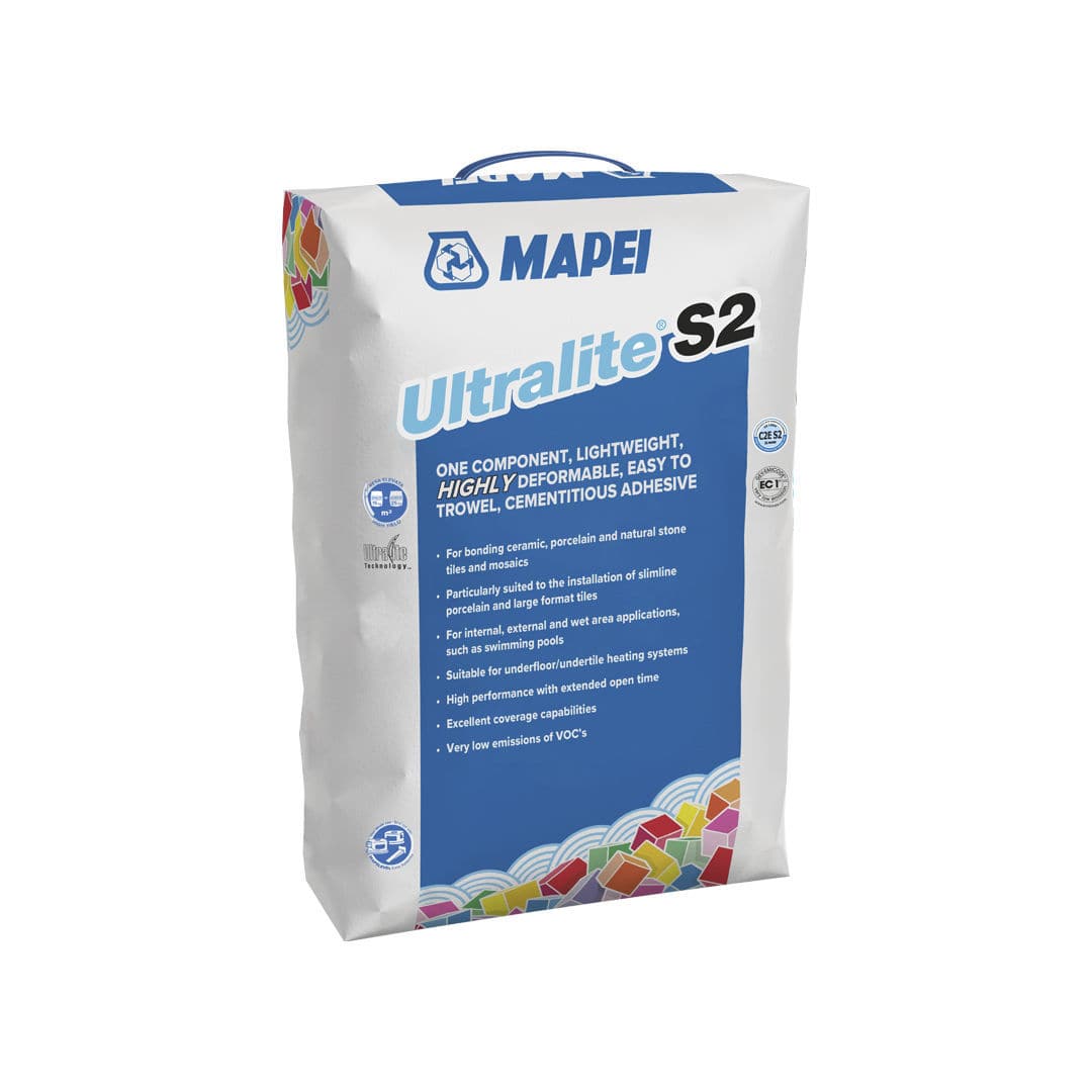 Jointing adhesive mortar - ULTRALITE S2 - MAPEI - for tile / for stone ...