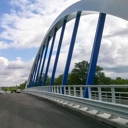 Galvanised steel guard rail - H4-W4 - MARCEGAGLIA - for bridge construction