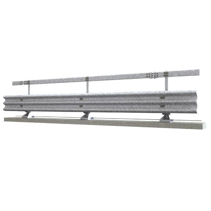 Galvanised steel guard rail - H2-W4 - MARCEGAGLIA - for bridge construction