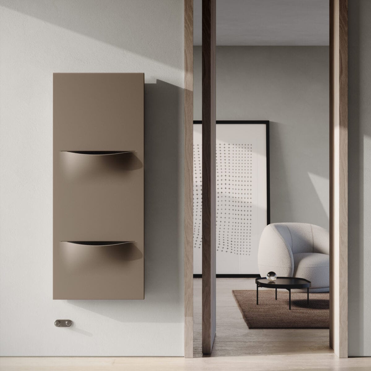 Electric radiator - Cut - Caleido srl - hot water / 501 w...750 w / 0 ...