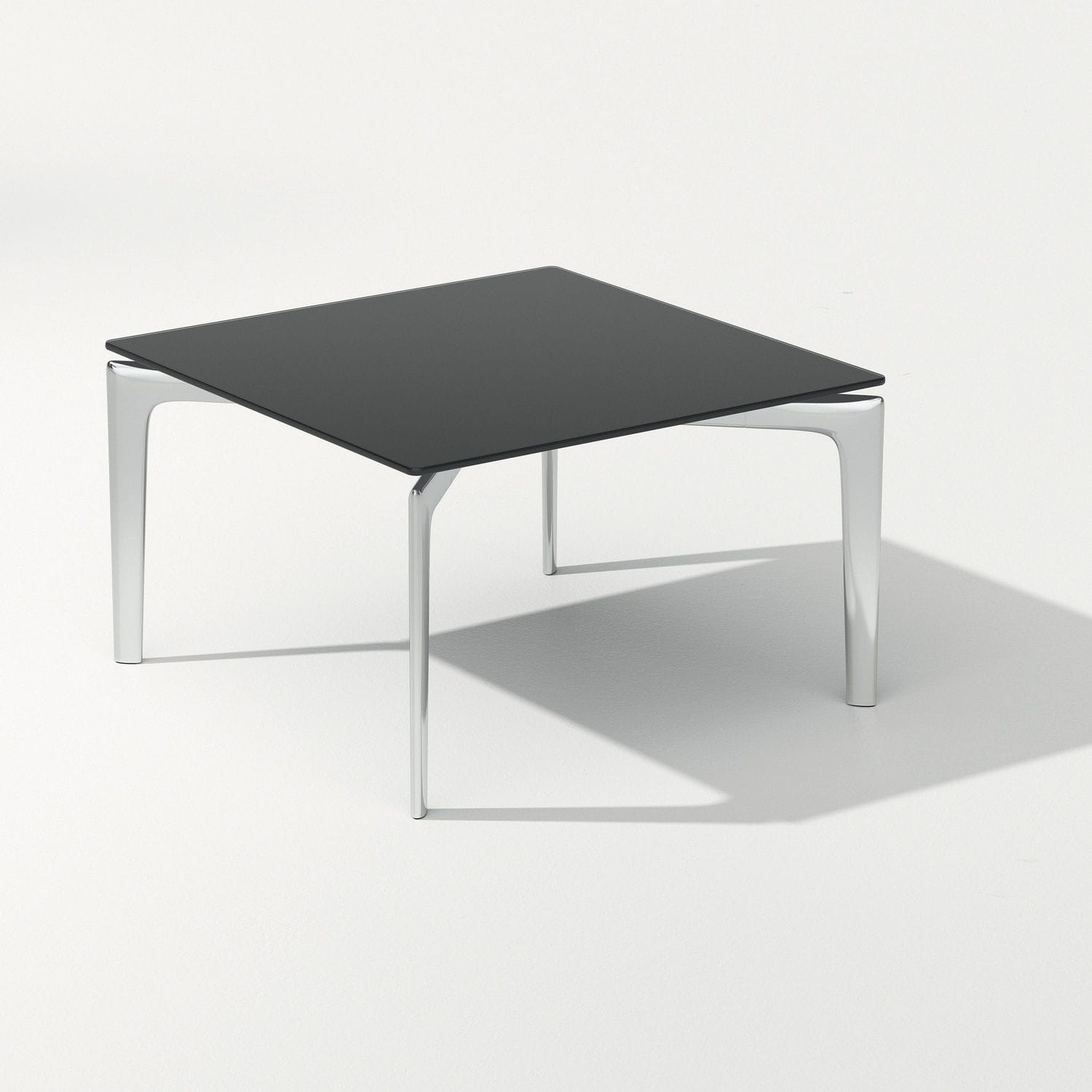 Contemporary coffee table - SAUL - Arper - smoked glass / aluminium ...