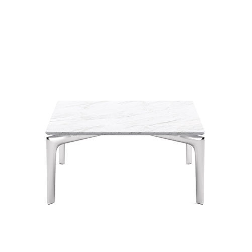 Contemporary coffee table - SAUL - Arper - smoked glass / marble ...