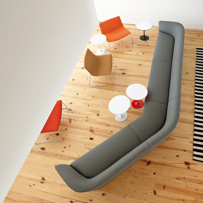 Modular sofa - LOOP - Arper - contemporary / fabric / leather