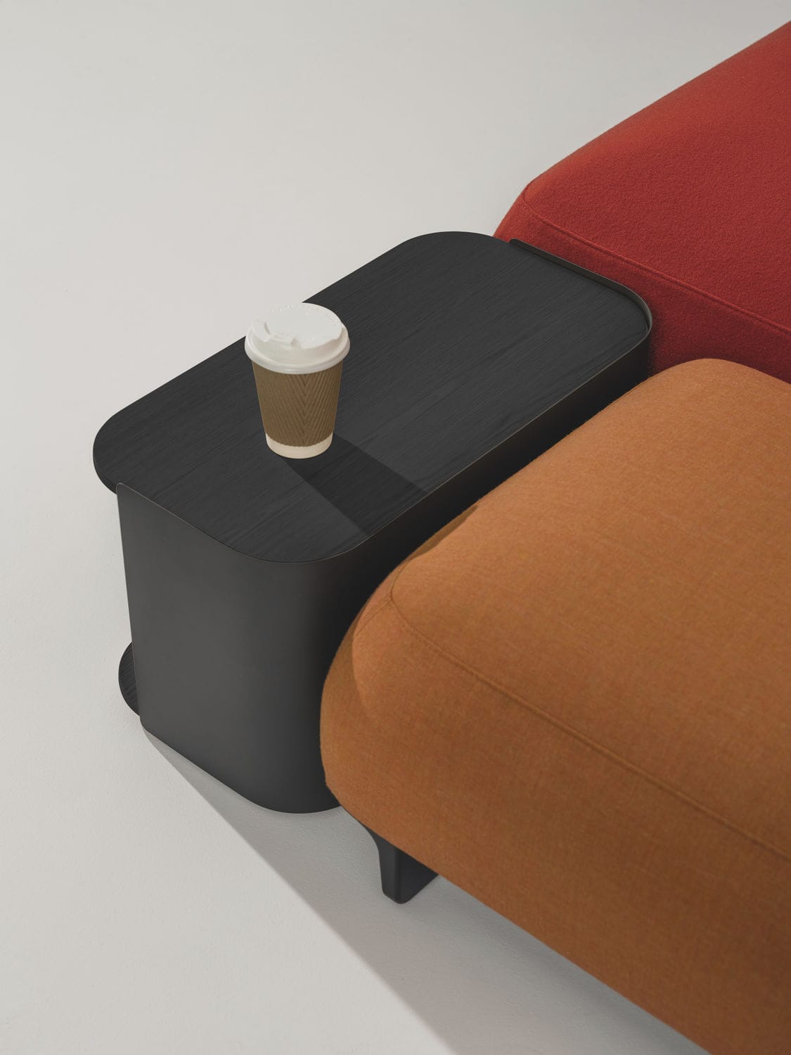 Contemporary pouf - RALIK - Arper - fabric / leather / square