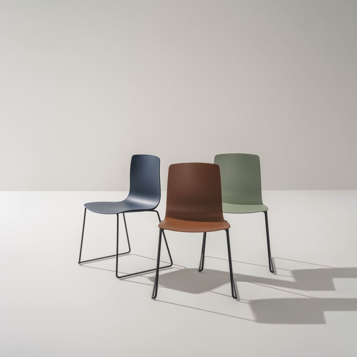 Contemporary chair - AAVA 02 - Arper - indoor / fabric / leather