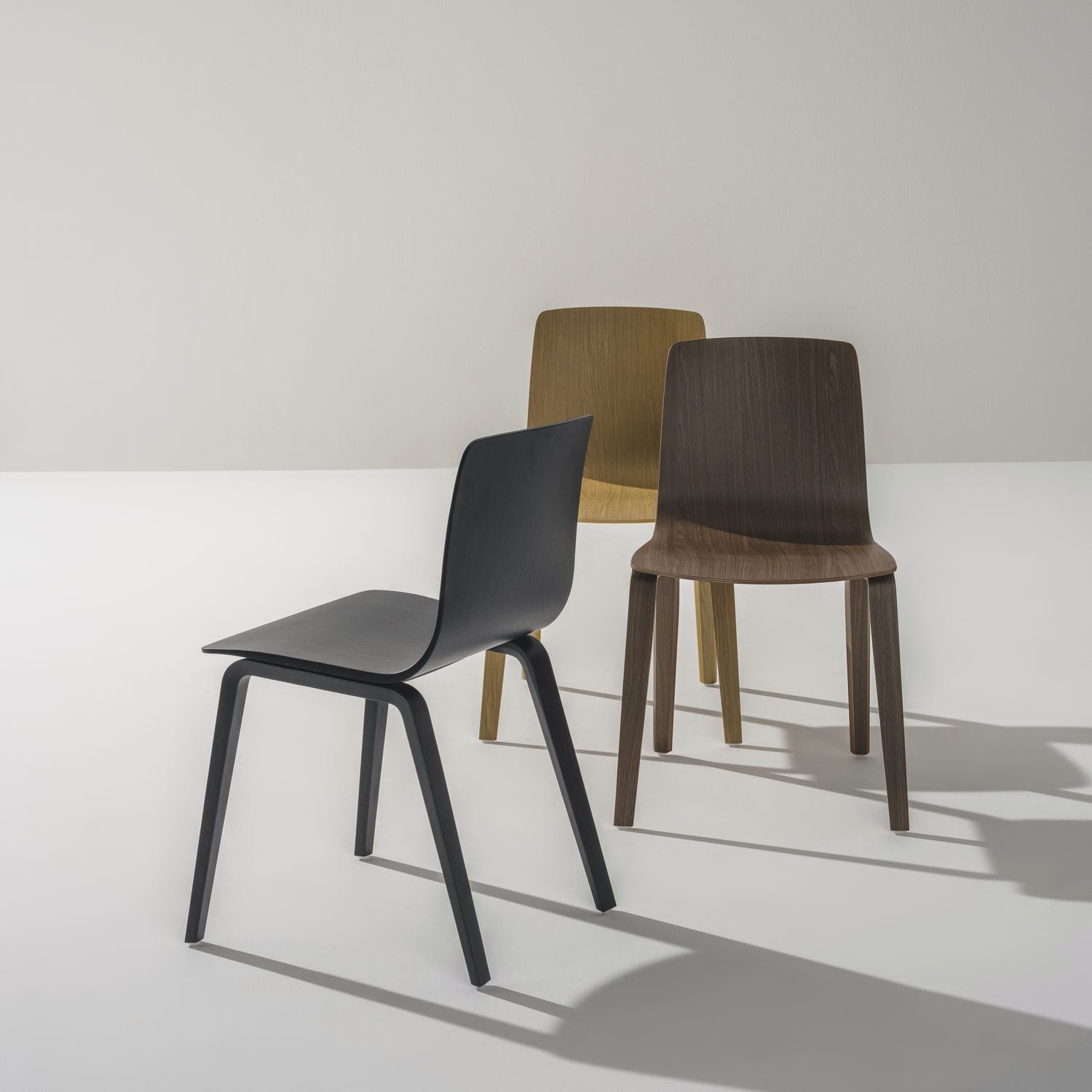 Contemporary chair - AAVA 02 - Arper - indoor / fabric / leather