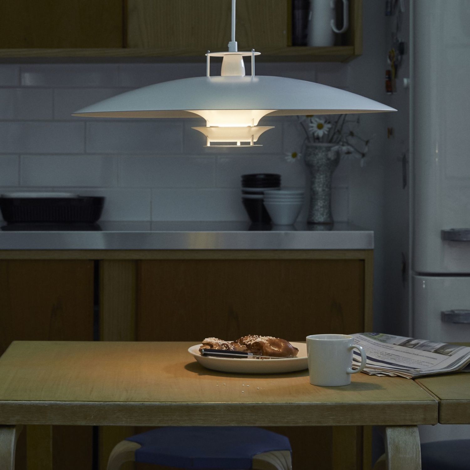 Pendant lamp - JL341 - Artek - brass / painted aluminum / plastic