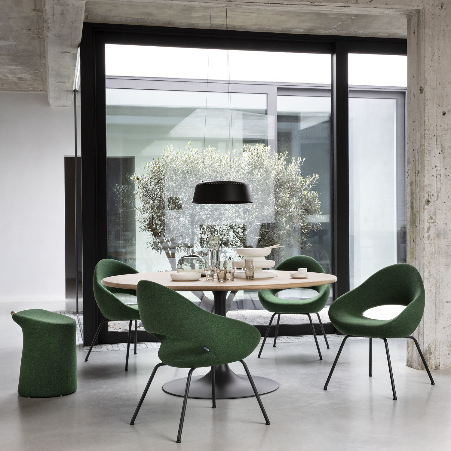 Contemporary chair - Shark - Artifort - fabric / leather / powder ...