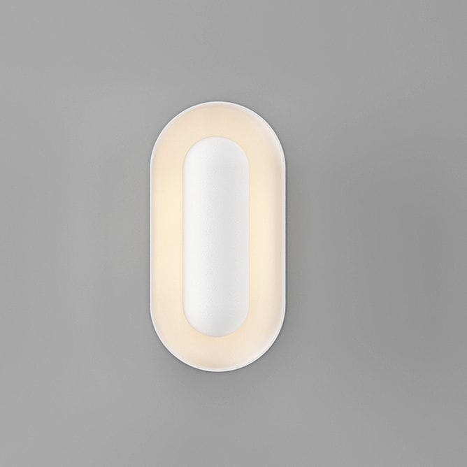 Contemporary wall light - CAPSULE - Autoban - outdoor / steel / oval