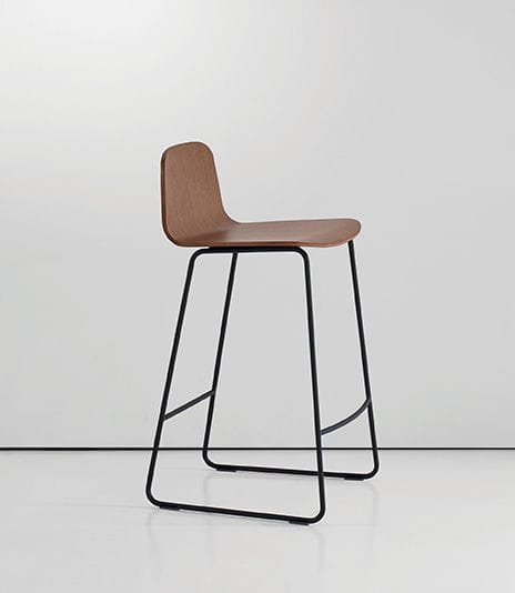 Contemporary bar chair - mezzo - BERNHARD design - fabric / leather ...