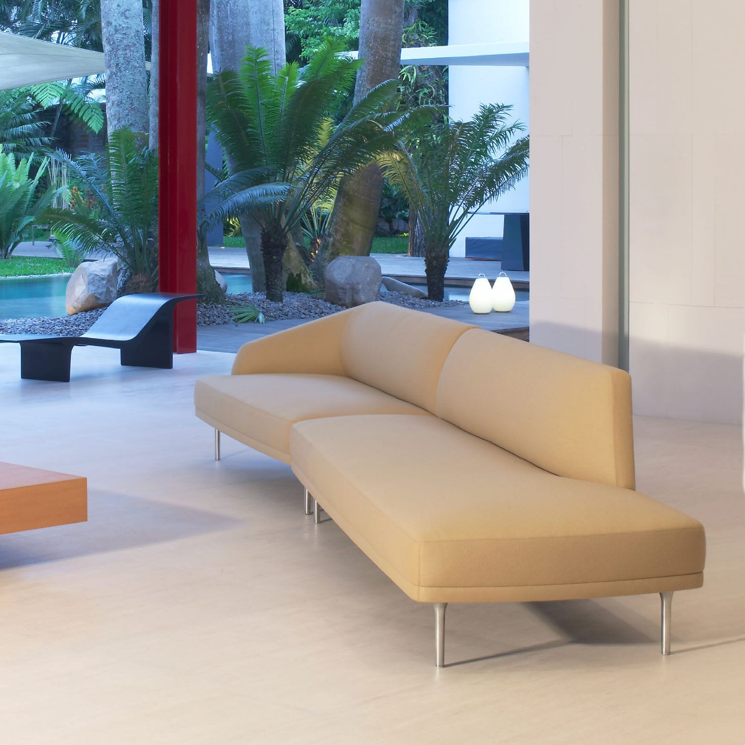 Modular sofa - Mirador - BERNHARD design - semicircular / contemporary / fabric