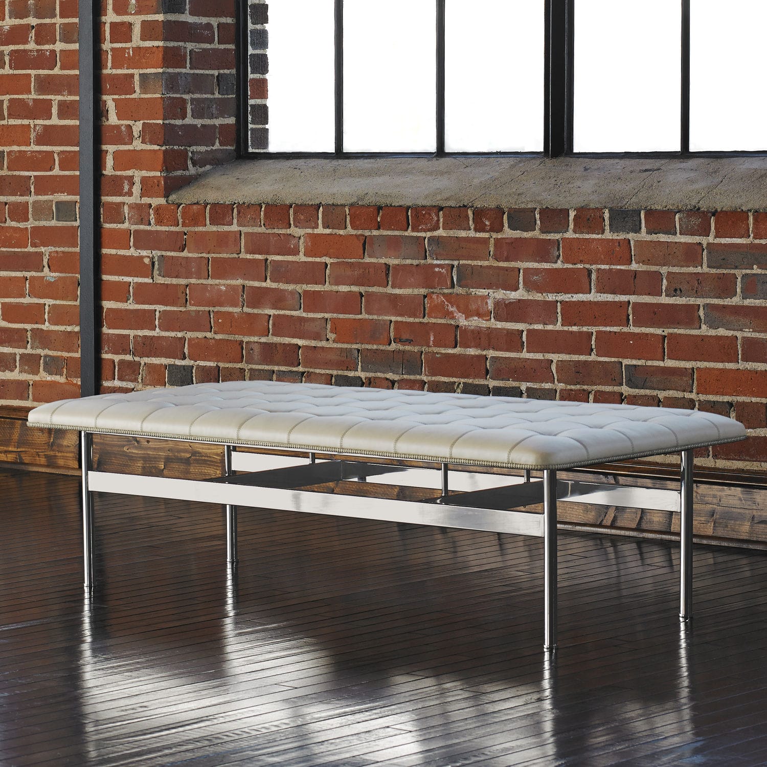 Chesterfield upholstered bench - CP.1 - BERNHARD design - fabric ...