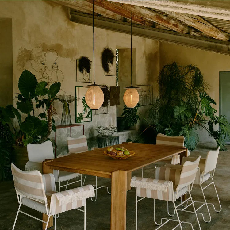 Pendant lamp - SATELLITE - GUBI - stainless steel / contemporary / outdoor