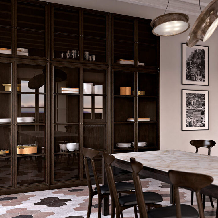 Contemporary display case - CECCOTTI COLLEZIONI - glass / American ...