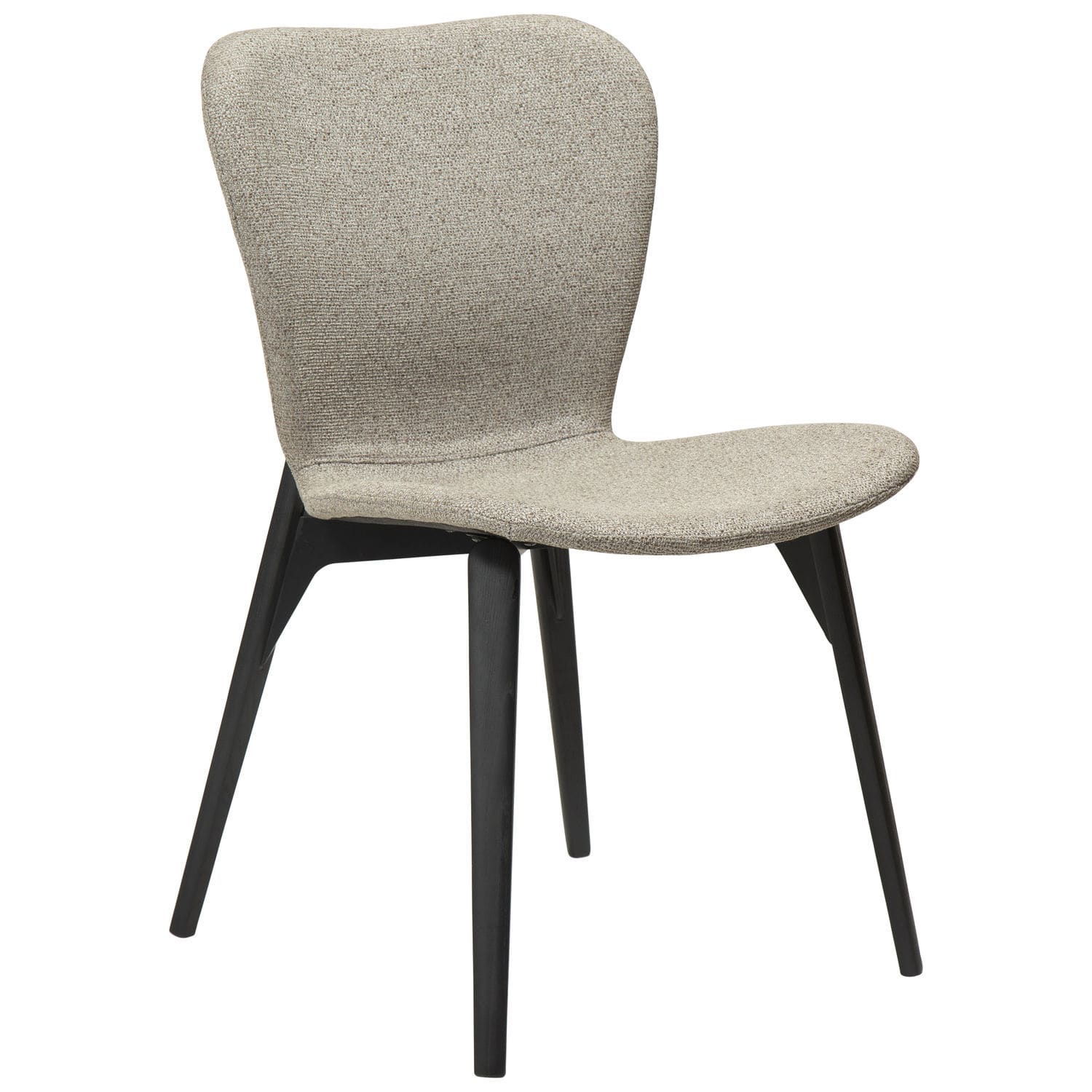 Contemporary chair - PARAGON - DAN-FORM - fabric / leather / wooden base