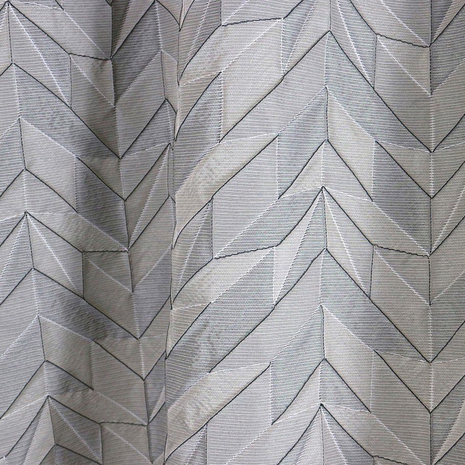 Curtain fabric - ORI - Design Tex - geometric pattern / polyester ...